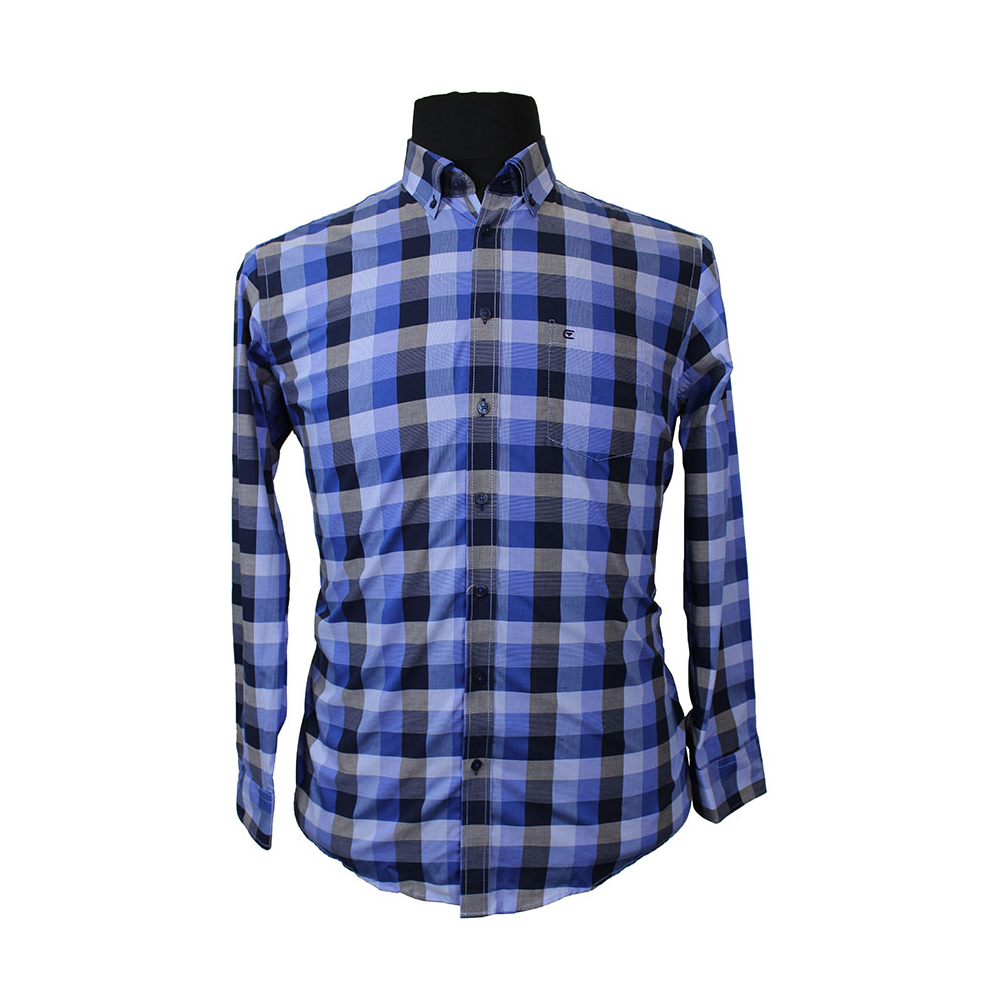 Casa Moda 728371 Pure Cotton Small Window Pane Check Shirt Casa Moda