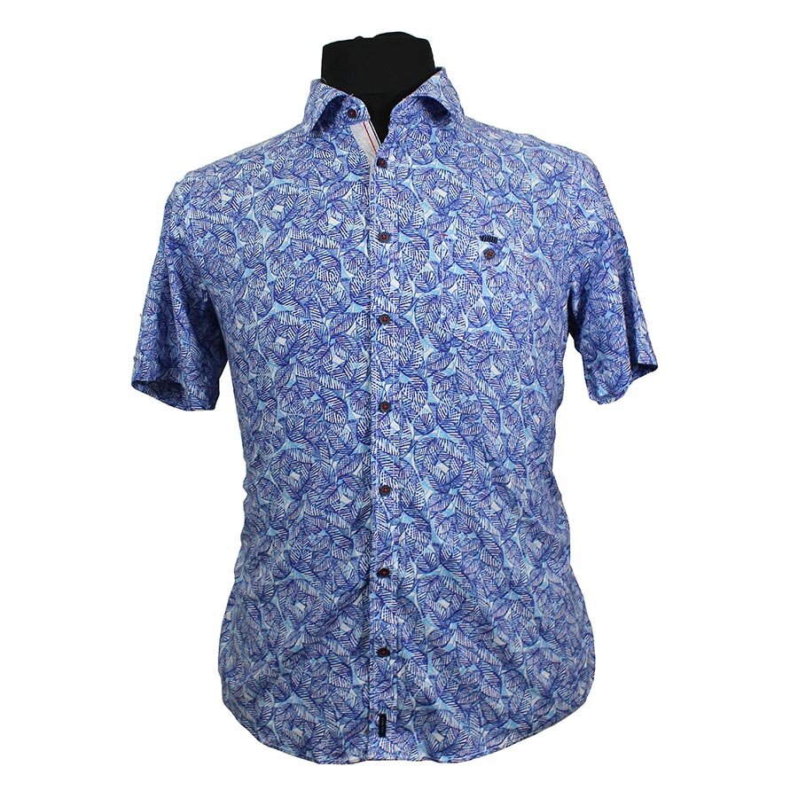 Casa Moda 29746 Pure Cotton Summer Leaf Pattern Shirt - Casa Moda is ...