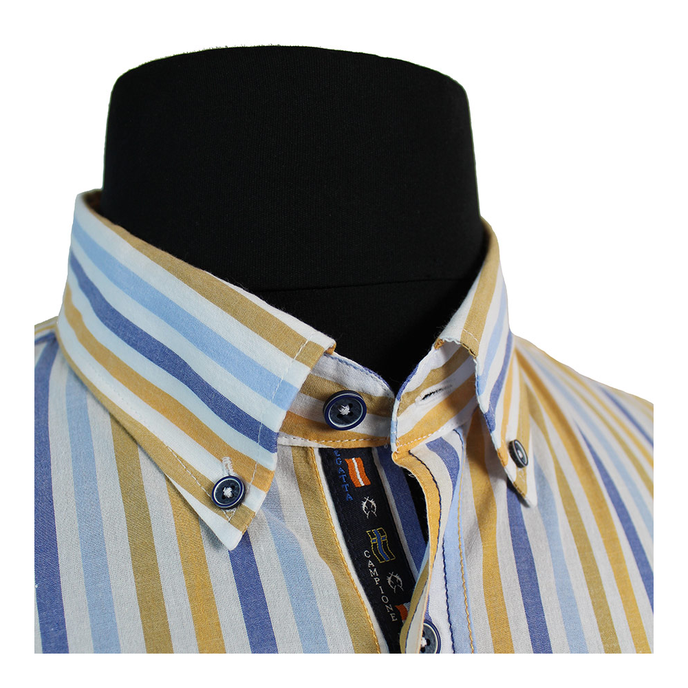 Campione Pure Cotton Multi Colour Stripe Fashion Shirt Campione