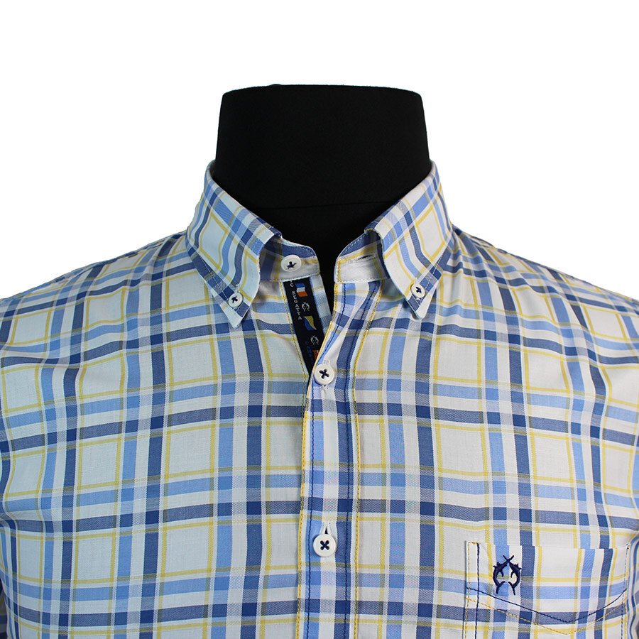 Campione Pure Cotton Multi Window Pane Check Fashion Shirt Campione