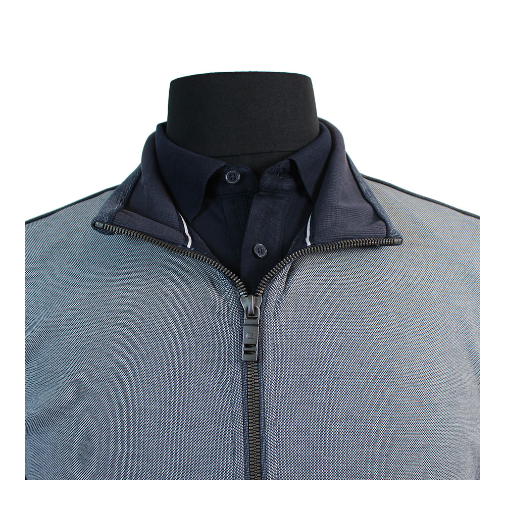 CASA MODA - Navy Full Zip Sweater Grey Navy - Beggs Wairau - Casa Moda ...