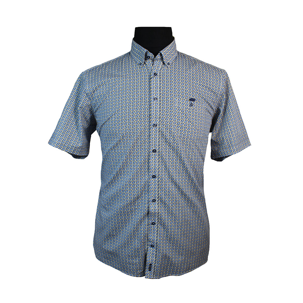 Casa Moda Pure Cotton Diamond Pattern Buttondown Collar Shirt - Beggs ...