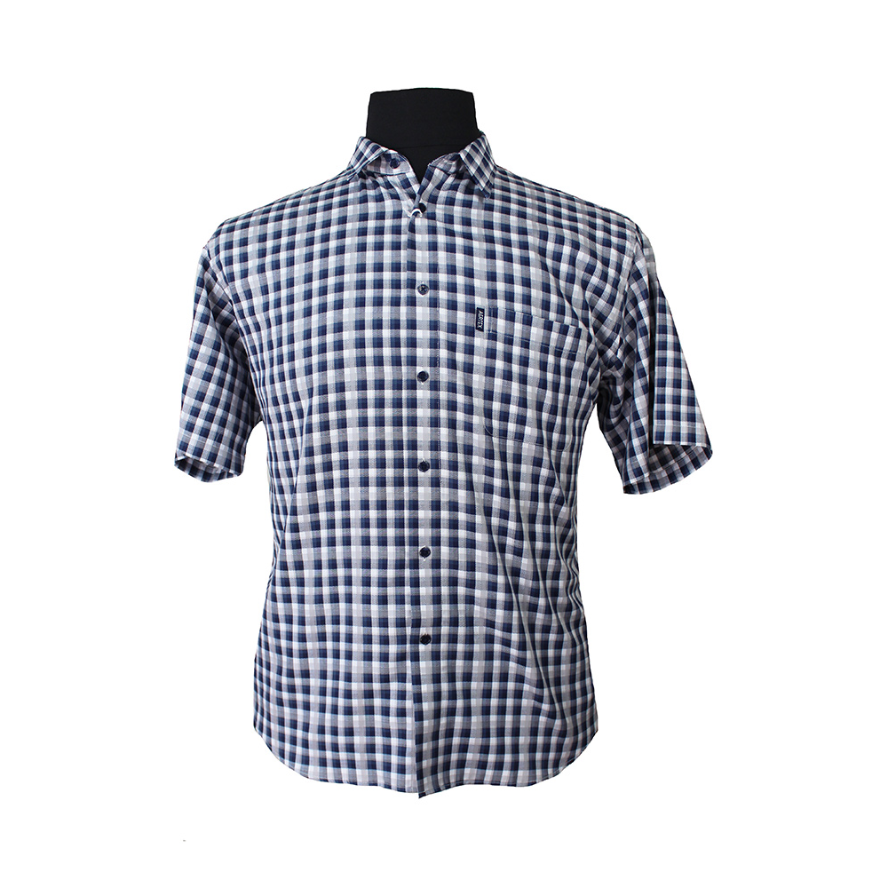 Aertex Navy Check Short Sleeve Shirt - Get your Aertex comfort shirts ...