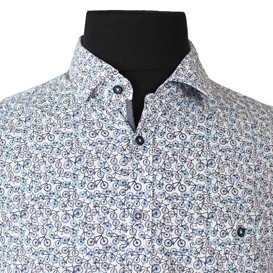 Casa Moda Pure Cotton Cycle Pattern Fashion Shirt - Beggs Wairau - Casa ...