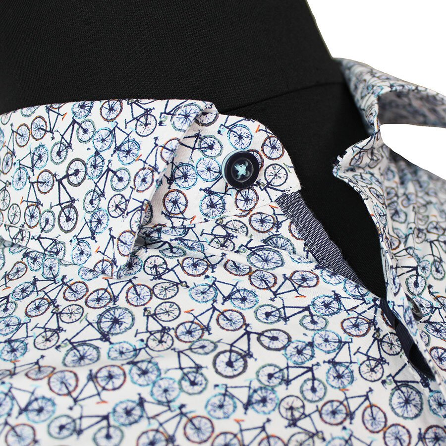 Casa Moda Pure Cotton Cycle Pattern Fashion Shirt - Beggs Wairau - Casa ...
