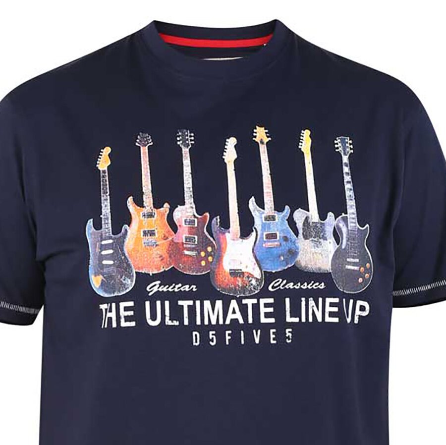 D555 Pickemham Electric Guitar Navy Tee - D555 - Affordable European ...