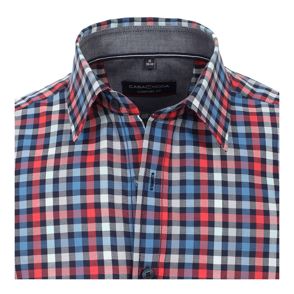 Casa Moda Pure Cotton Vivid Mini Check Ss Fashion Shirt Casa Moda Is