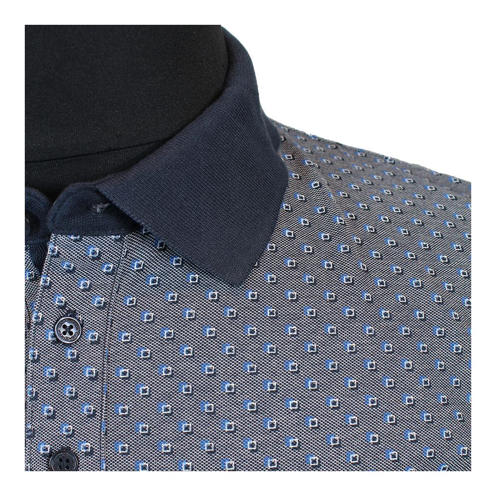 Beggs Big Men's Clothing | Big Men's Mini Box Pattern Polo