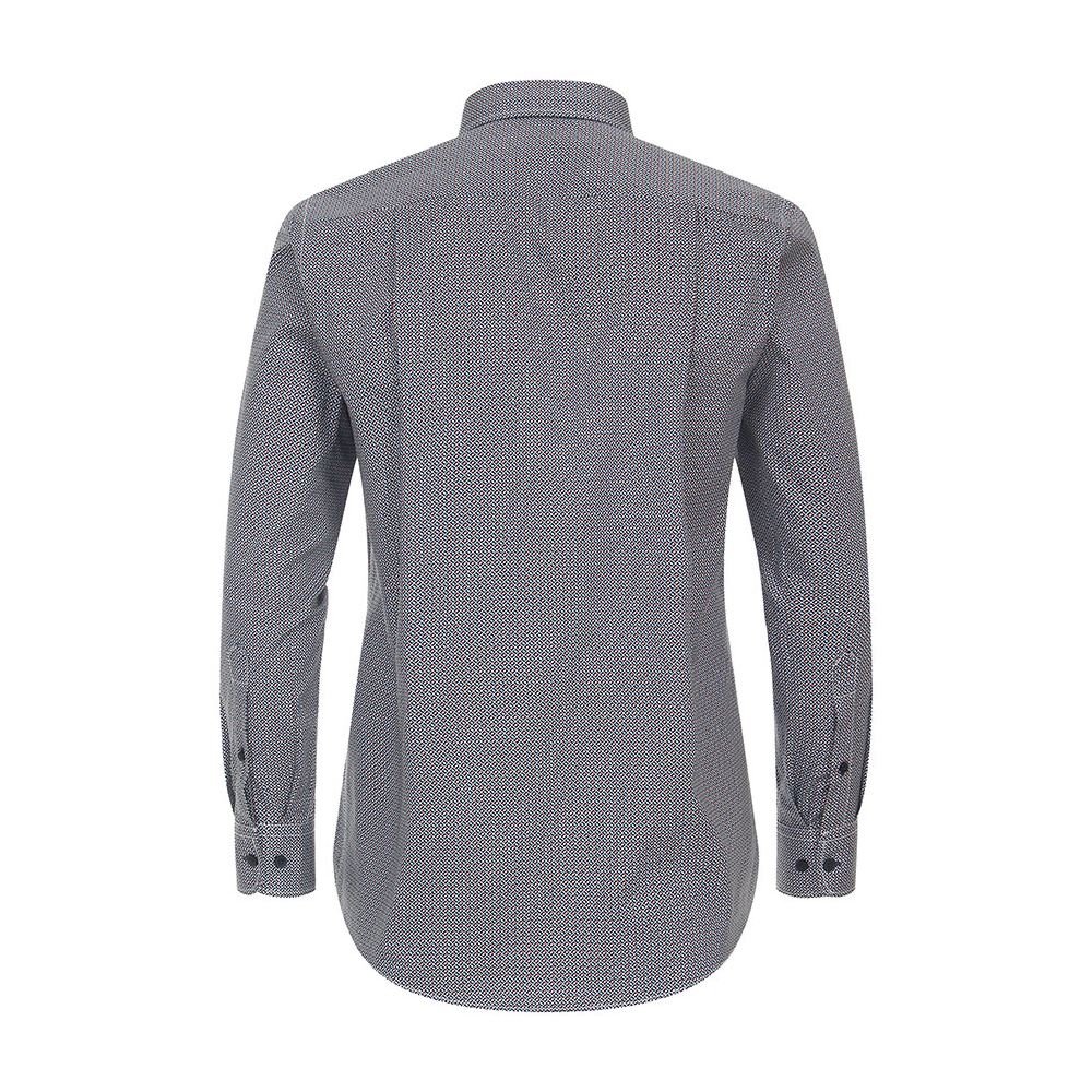 Casa Moda Diamond Pattern Cotton LS Shirt Navy Orange - Beggs Wairau ...