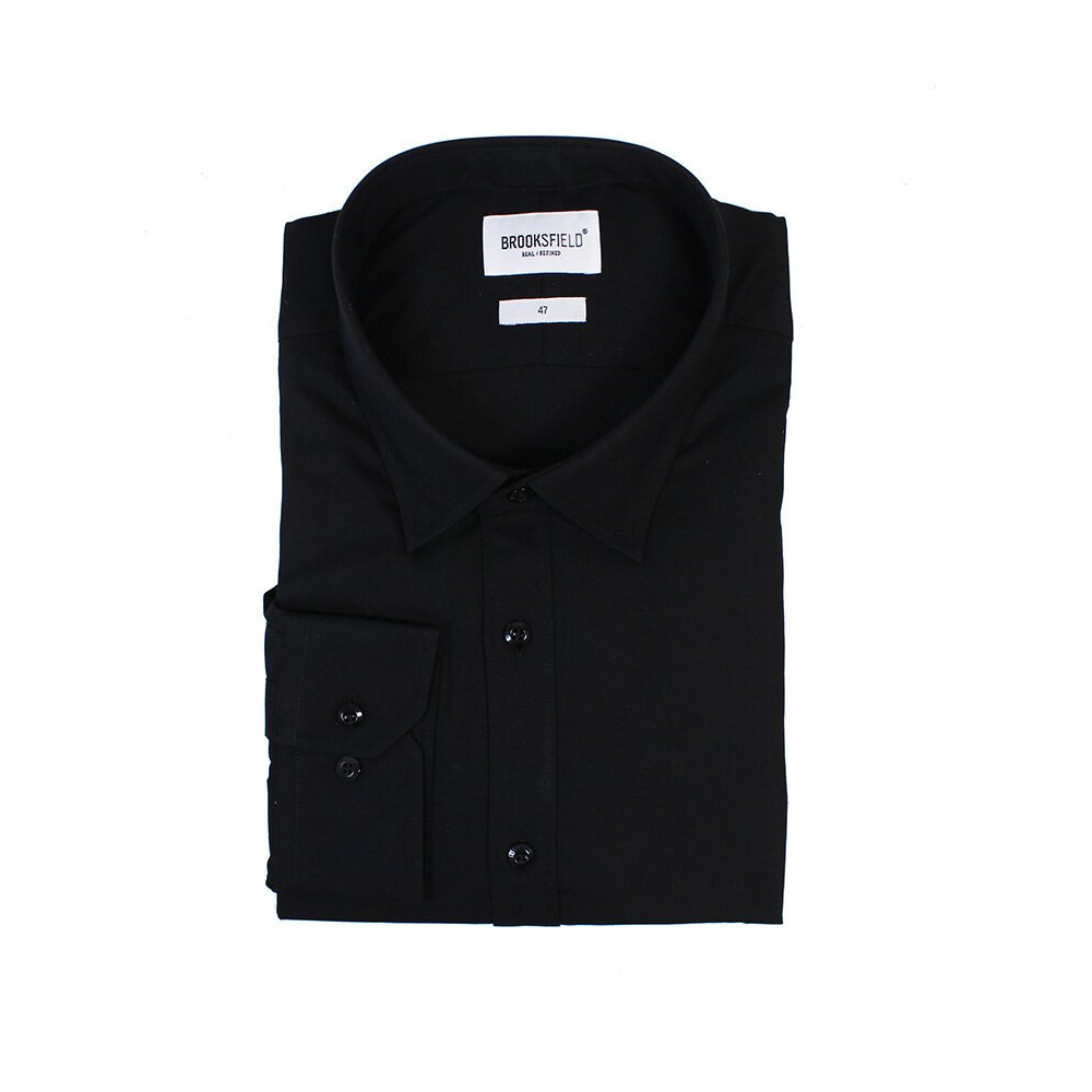 Brooksfield Black Stretch Cotton Business shirt - Beggs offers NZ best ...