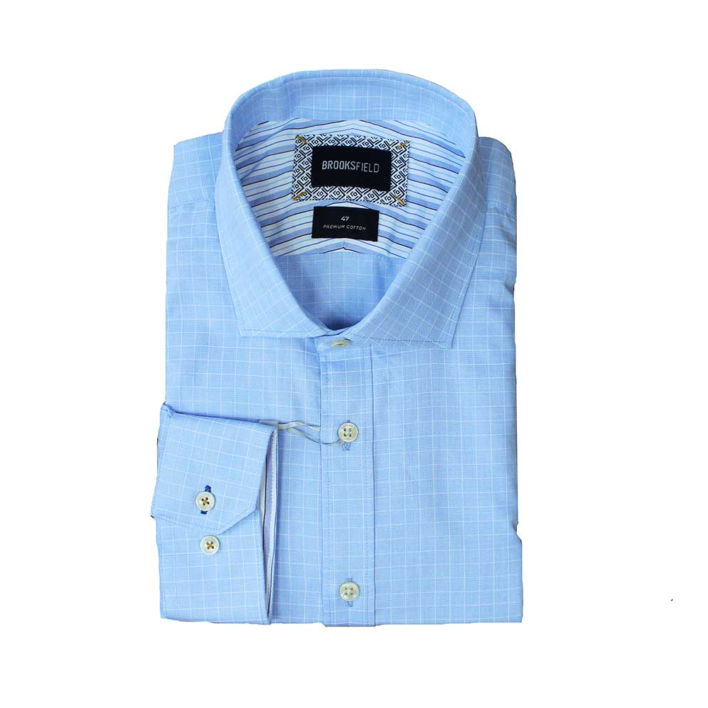 Brooksfield 2216 Fine Check Stretch cotton Business Shirt - Beggs ...