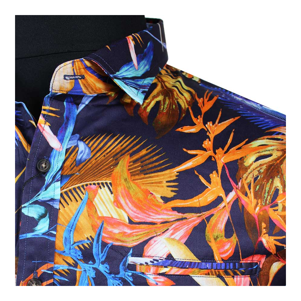 Berlin Sunset Satin Print Pure Cotton SS Shirt - Berlin clothing offers ...