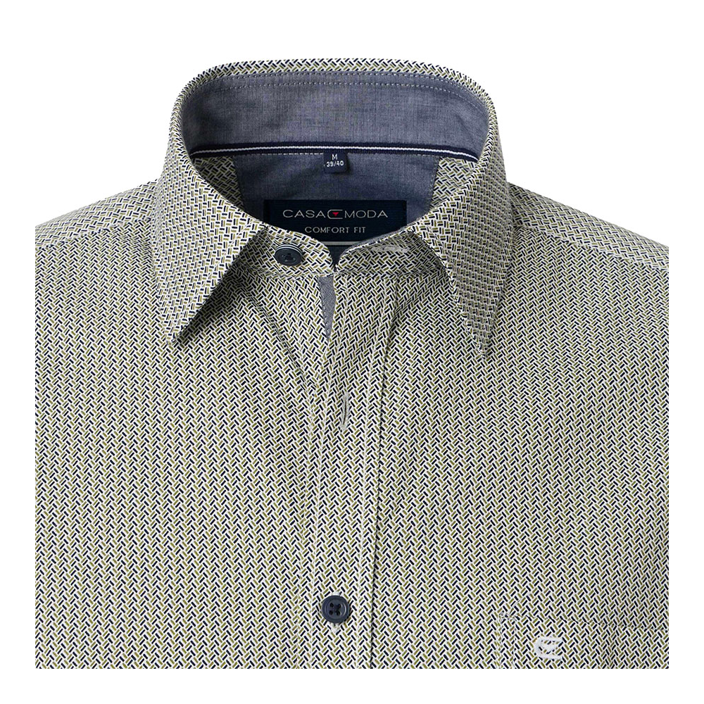 Casa Moda Pure Cotton Abstract V Dash Pattern LS Shirt - Casa Moda is ...