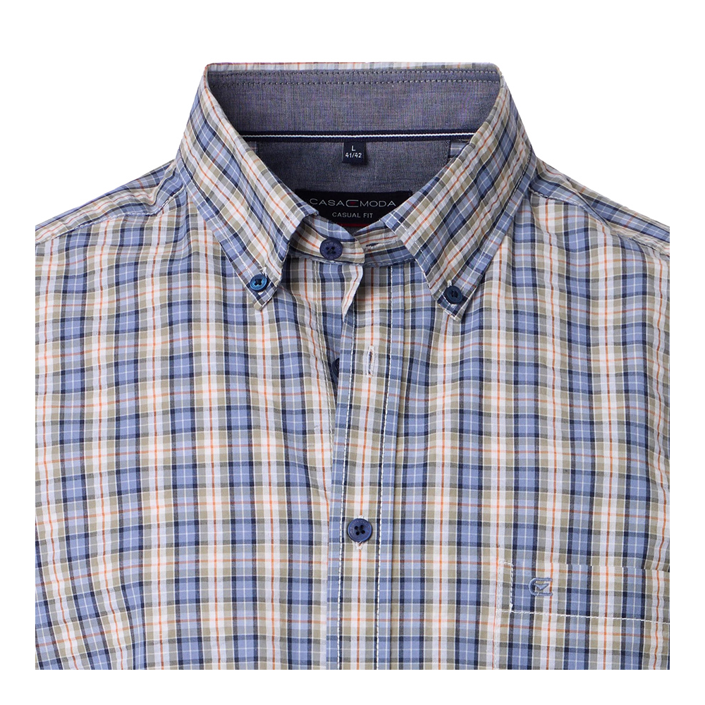 Casa Moda Window Pane Check SS Shirt Blue - Beggs Wairau - Casa Moda is one of Europes best ...